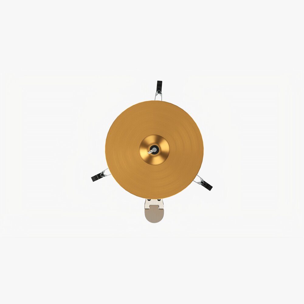 Hi-Hat Cymbals On Stand 3D model - Download Musical Instruments on ...