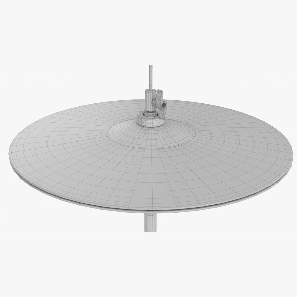 Hi-Hat Cymbals On Stand 3D model - Download Musical Instruments on ...