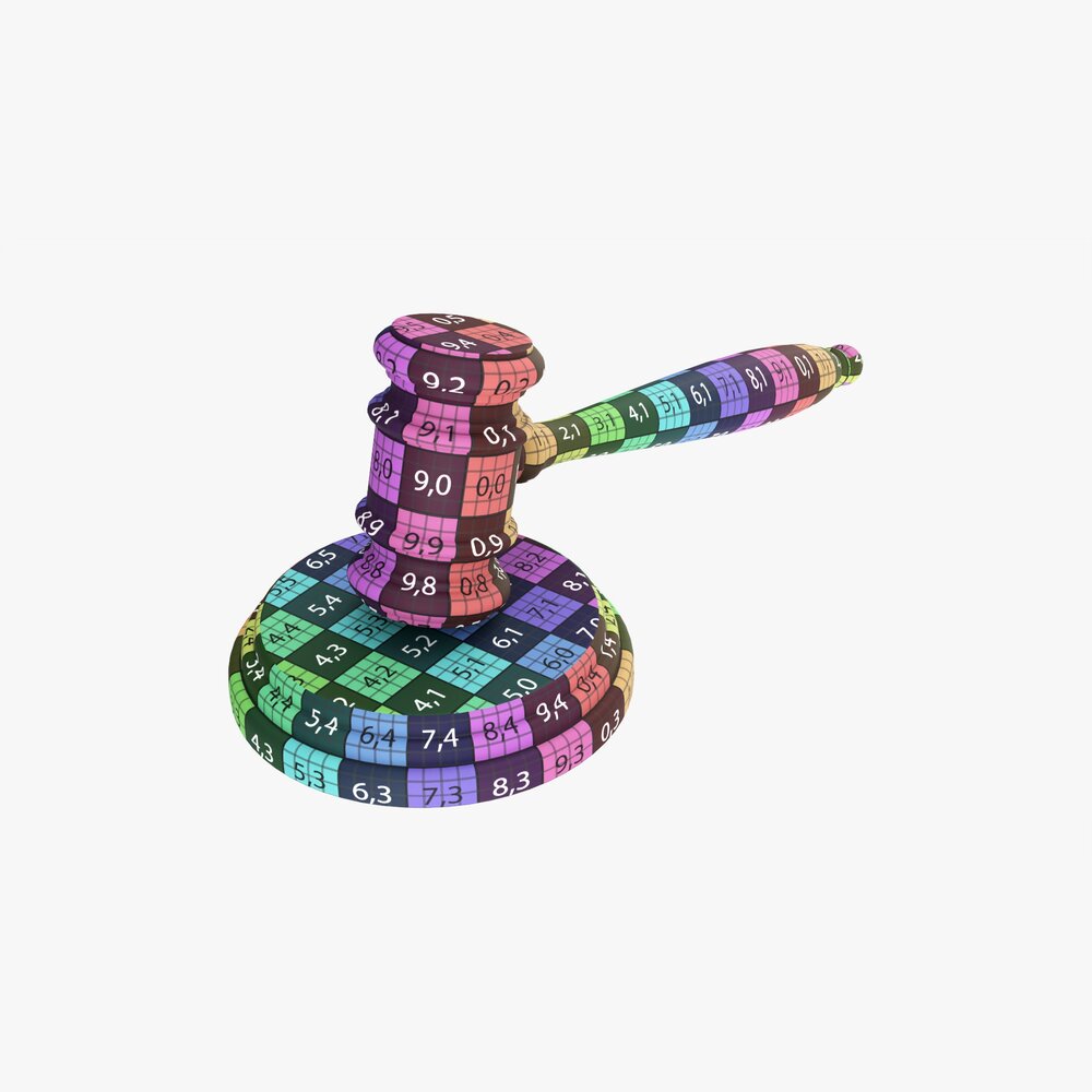 Wooden Court Gavel with Circular Base 3D model - Download Hobbies on ...