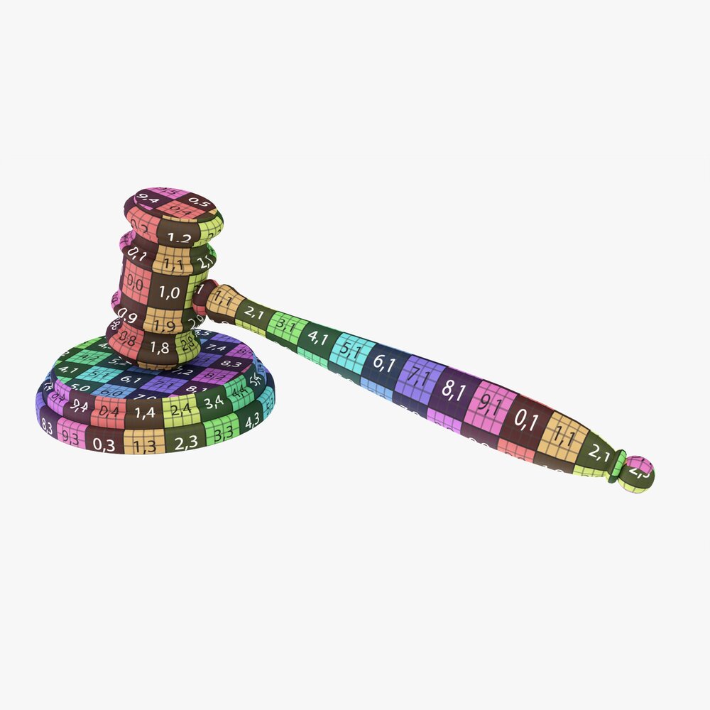 Wooden Court Gavel with Circular Base 3D model - Download Hobbies on ...