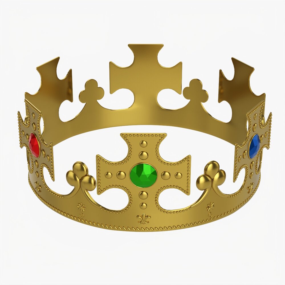 King Crown With Jewels 3D model - Download Accessories on 3DModels.org