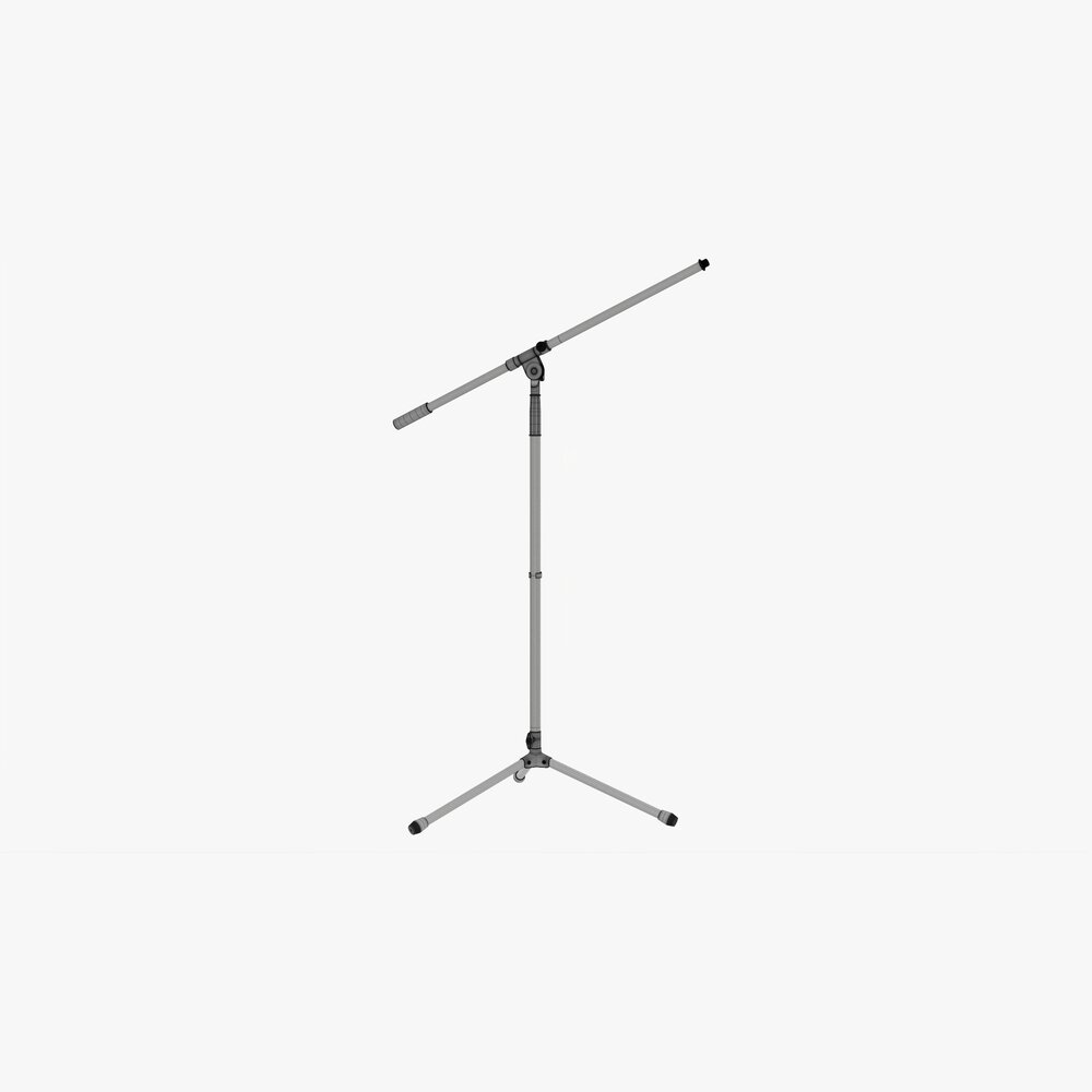 Microphone Tripod Stand 3D model - Download Musical Instruments on ...