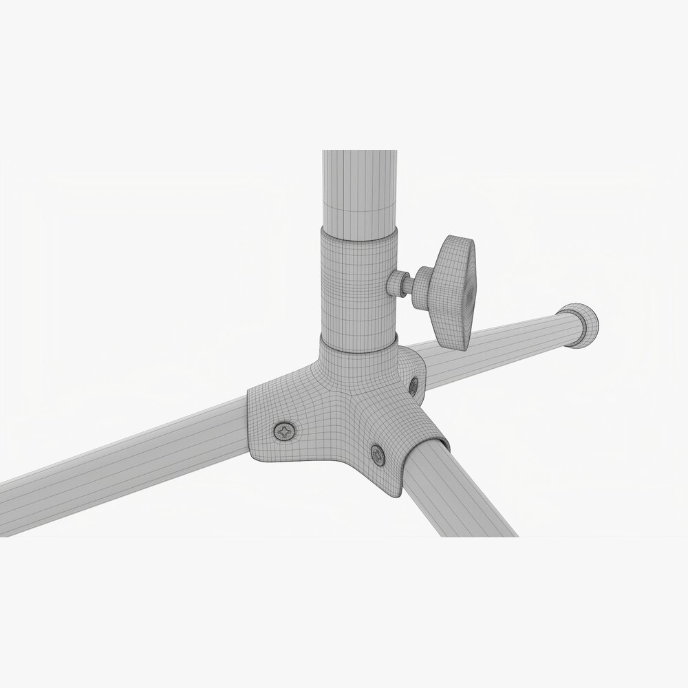 Microphone Tripod Stand 3D model - Download Musical Instruments on ...