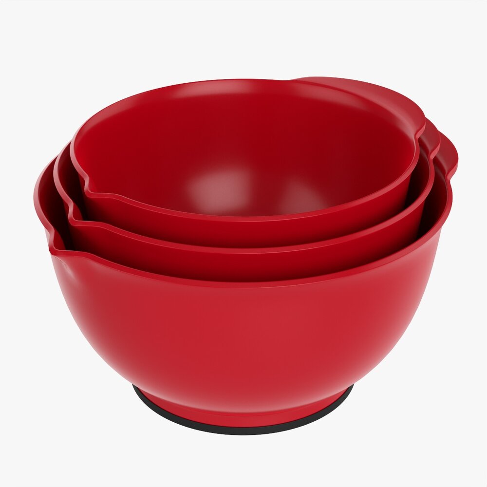 Mixing Bowl Set 3D model - Download Tableware on 3DModels.org