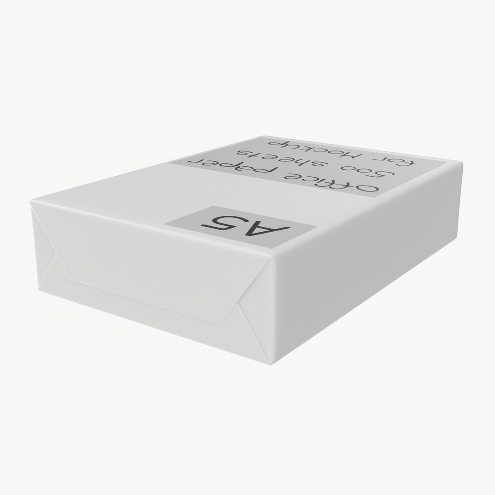 Office Paper A5 500 Sheets Ream 3D model - Download Stationery on ...