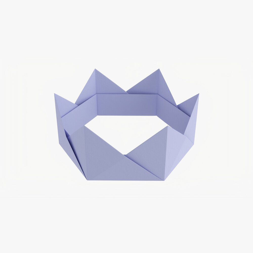 Paper Crown Origami 3D model - Download Accessories on 3DModels.org