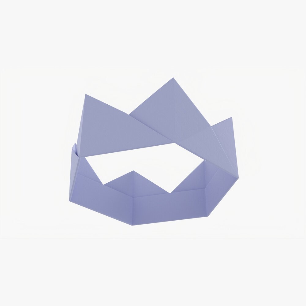 Paper Crown Origami 3D model - Download Accessories on 3DModels.org