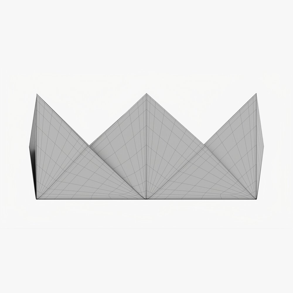 Paper Crown Origami 3D model - Download Accessories on 3DModels.org