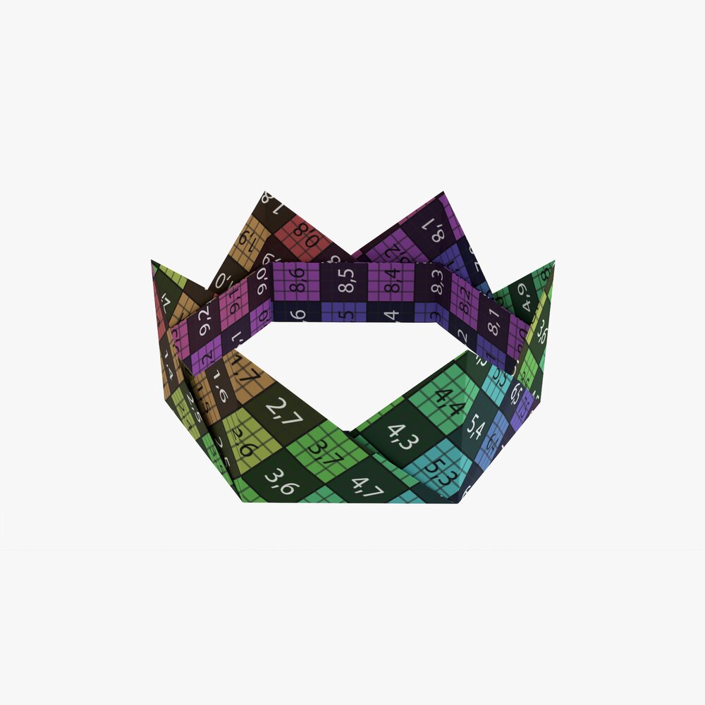 Paper Crown Origami 3D model - Download Accessories on 3DModels.org