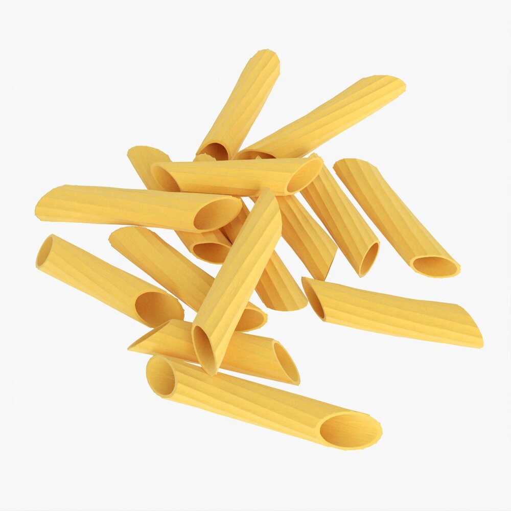 Penne Pasta 3D model - Download Dairy, Bakery on 3DModels.org