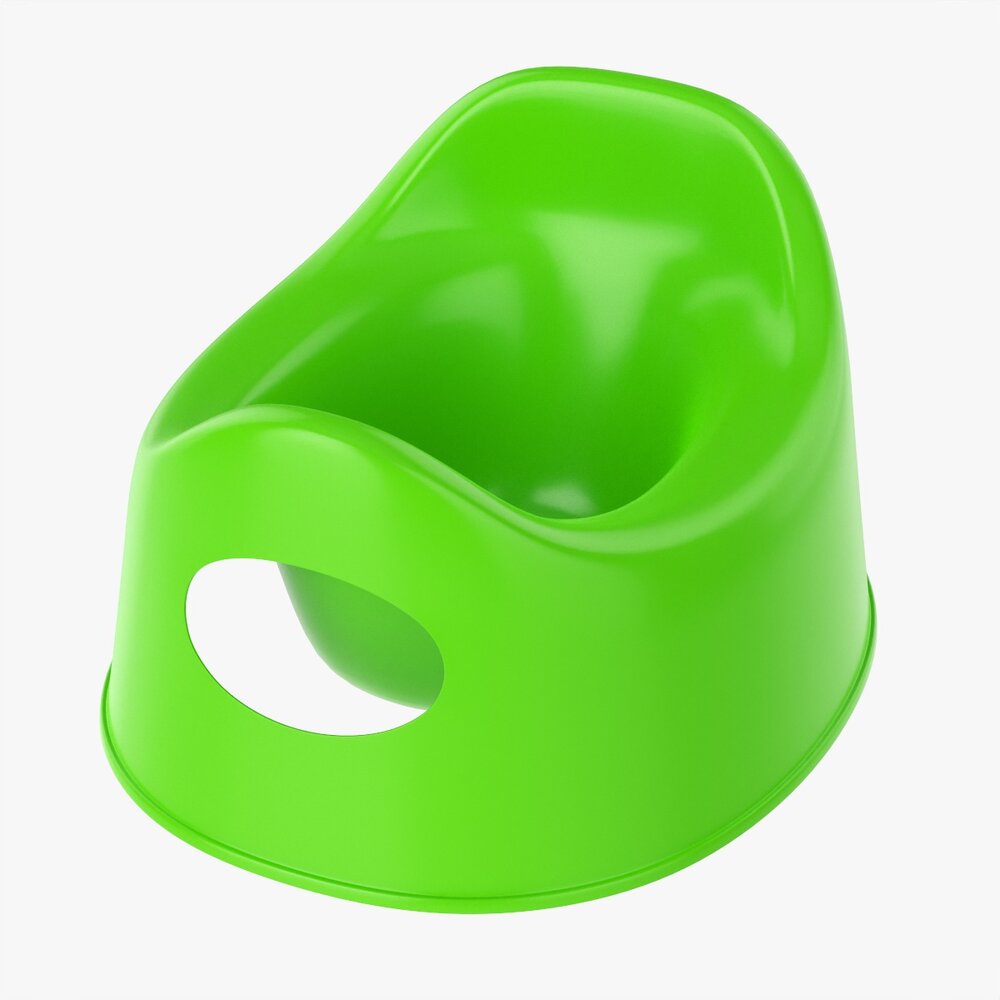 Plastic Child Toilet Pot 3D model - Download Medical Equipment on ...