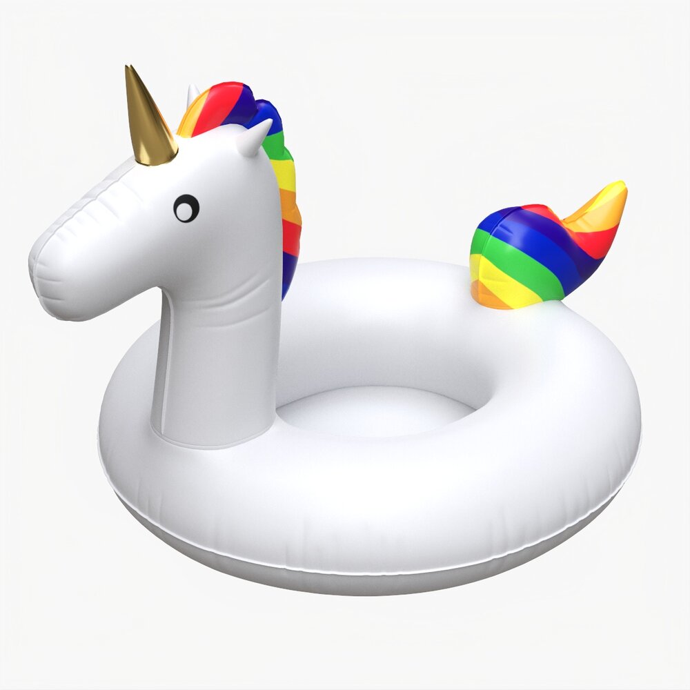 Flotador de Unicornio para Piscina Modelo 3D - Descargar Aficiones on ...