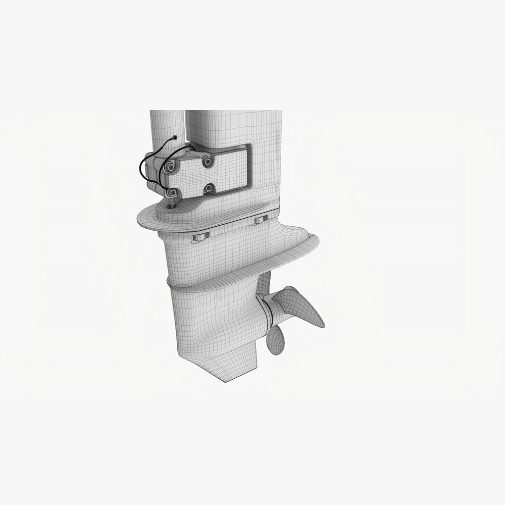 Portable Outboard Boat Motor With Tiller 3D model - Download Motorboat ...