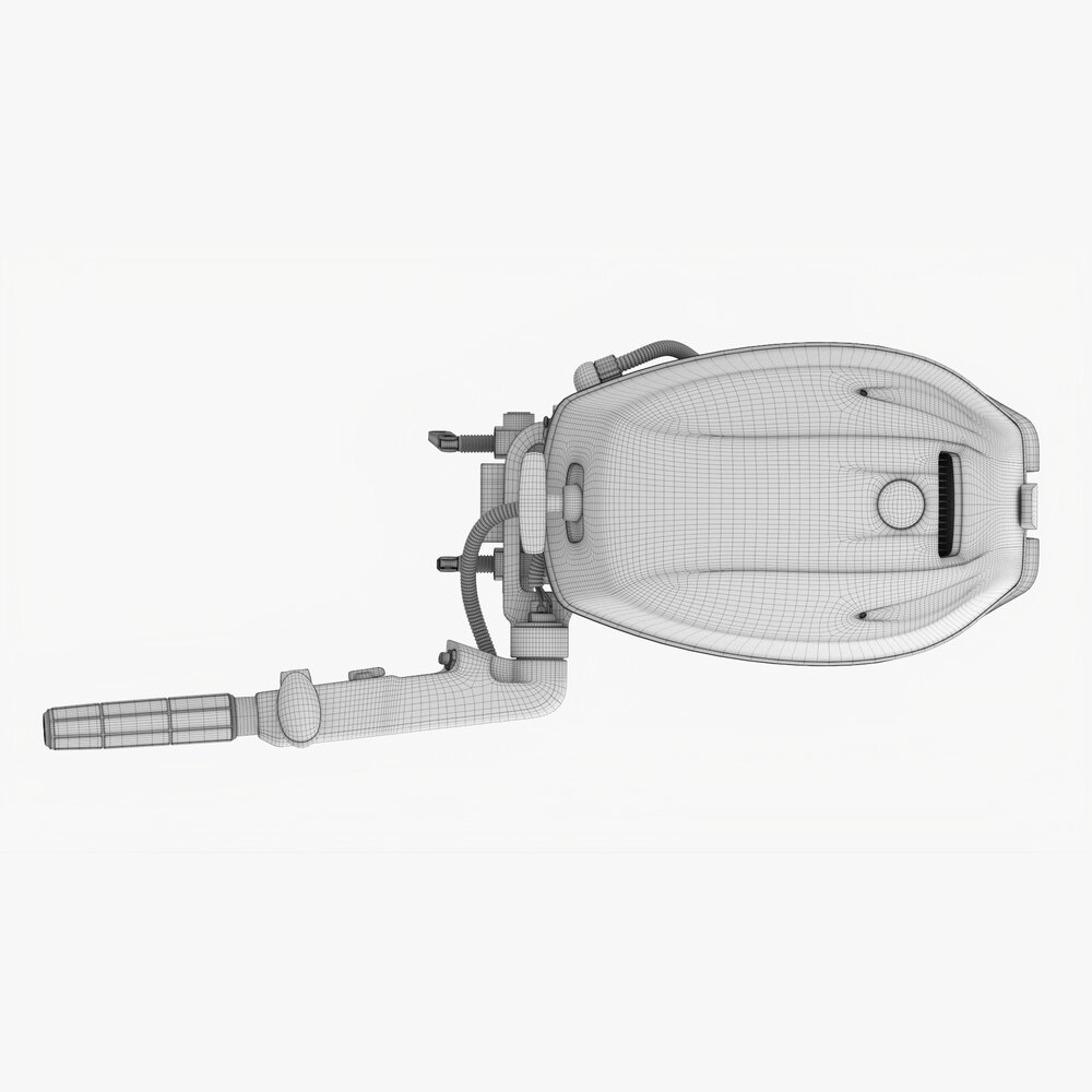 Portable Outboard Boat Motor With Tiller 3D model - Download Motorboat ...