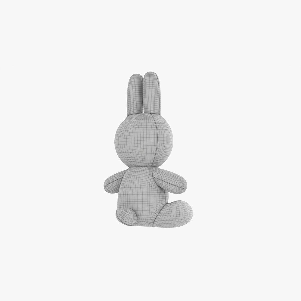Plush Bunny Stuffed Animal with Stripes 3D model - Download Toys on ...