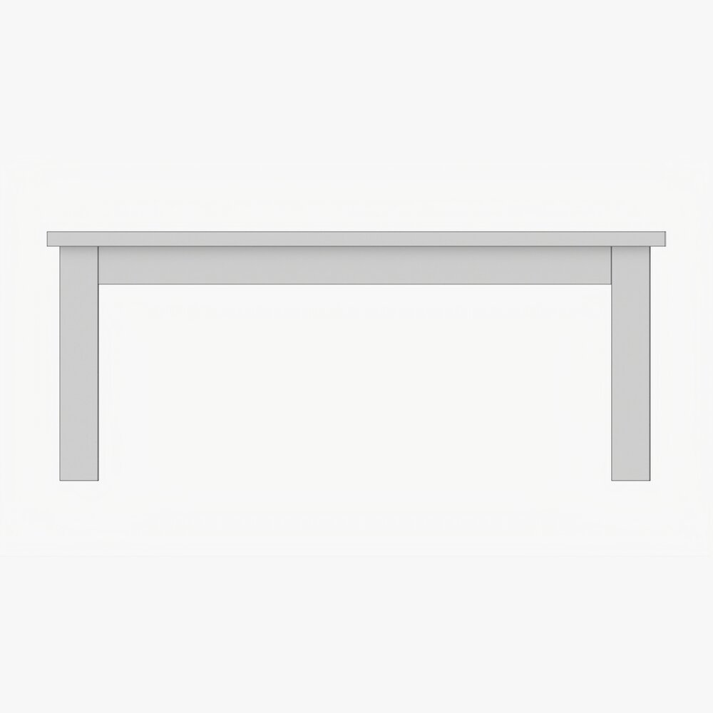 Rectangle Wooden Coffee Table 3D model - Download Table on 3DModels.org