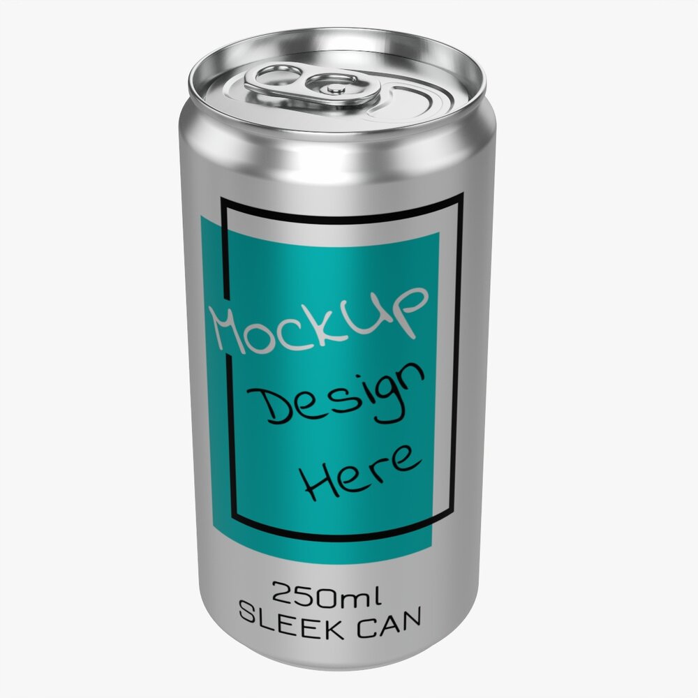 Sleek Beverage Can 250 Ml 8.45 Oz 3D model - Download Bottles, Cans on ...
