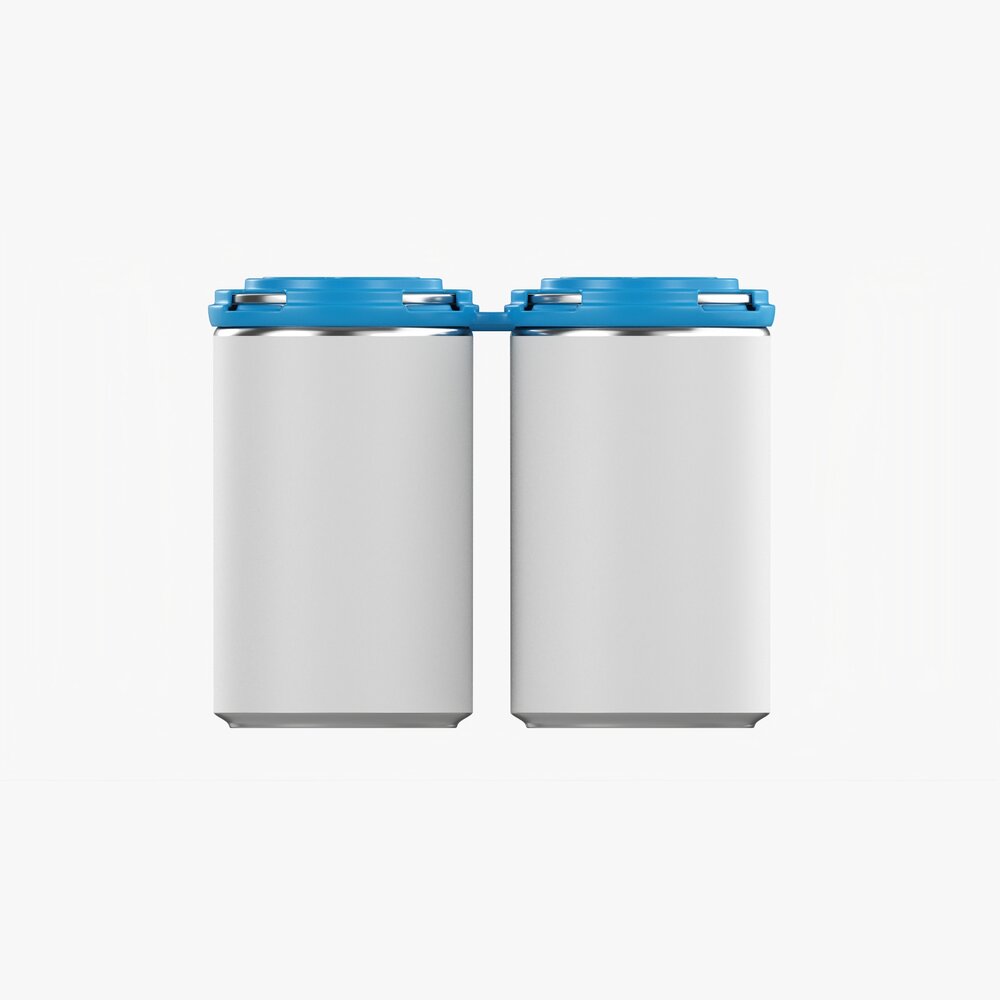 Slim Can Clip Pak Carrier Handle Quadpak 3D model - Download Mockup on ...