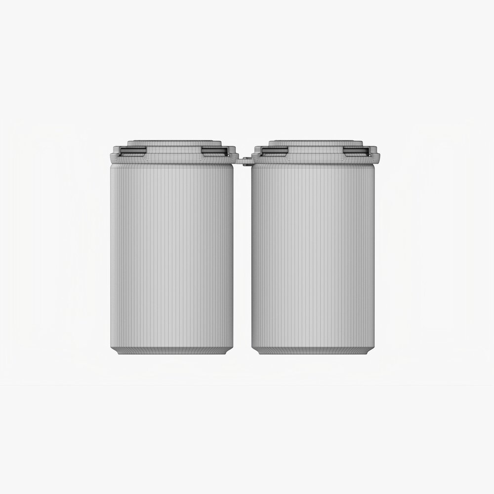 Slim Can Clip Pak Carrier Handle Quadpak 3D model - Download Mockup on ...