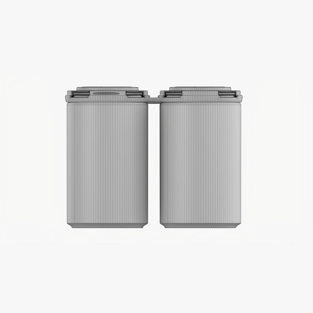 Slim Can Clip Pak Carrier Handle Quadpak 3D model - Download Mockup on ...