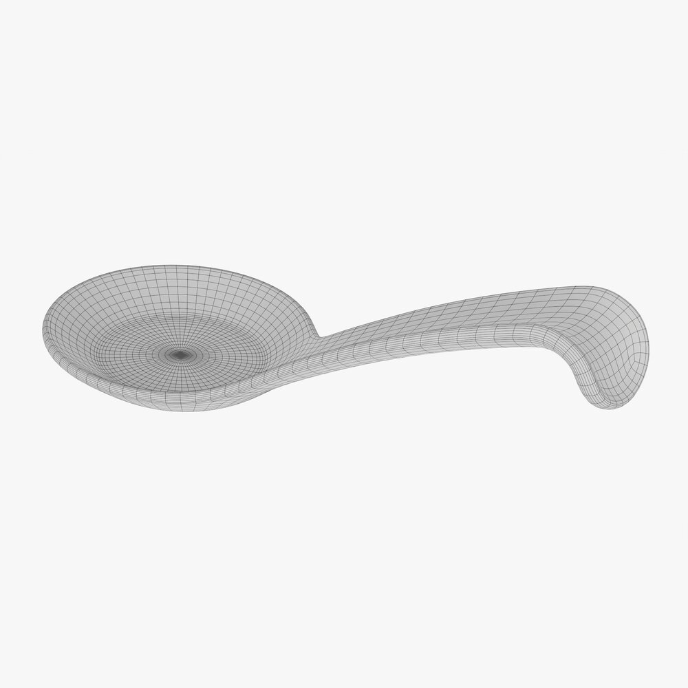 Spoon For Japanese Food 3D model - Download Tableware on 3DModels.org