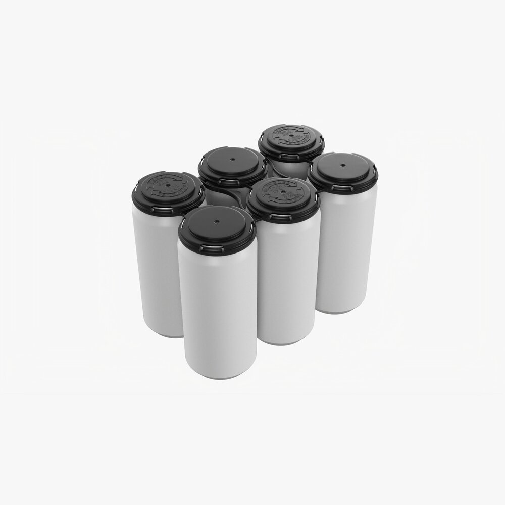 Standard Can Clip Pak Carrier Handle 6pak 3D model - Download Bottles ...