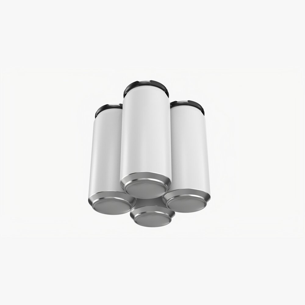 Standard Can Clip Pak Carrier Handle Quadpak 3D model - Download ...