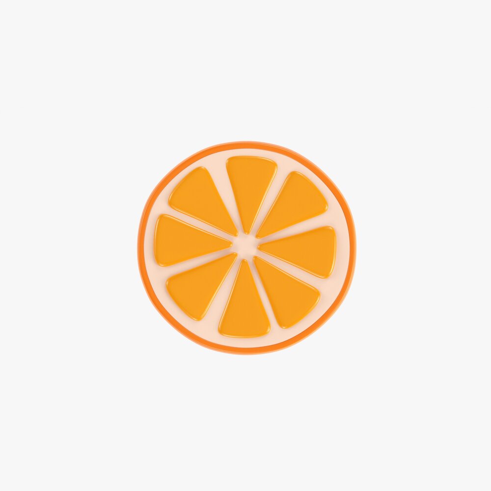 Stylized Orange Slice 02 3D model - Download Fruit on 3DModels.org