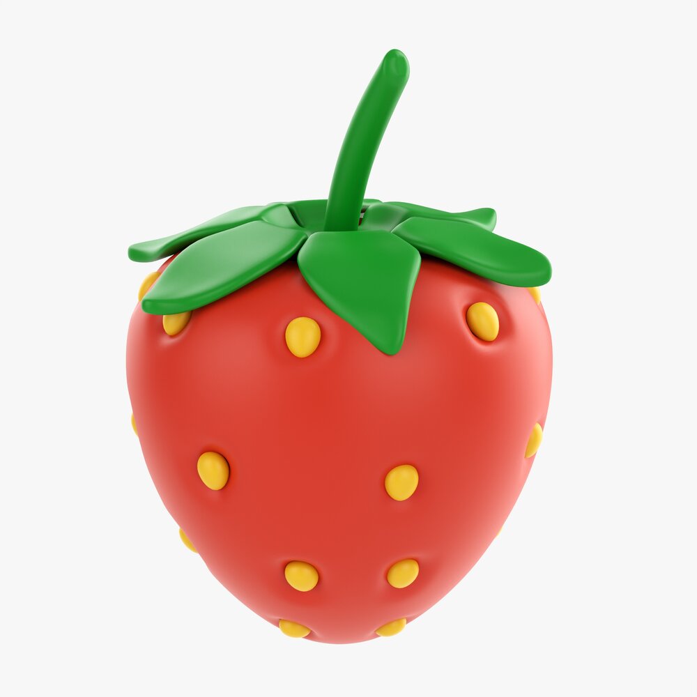 Stylized Strawberry 3D model - Download Fruit on 3DModels.org