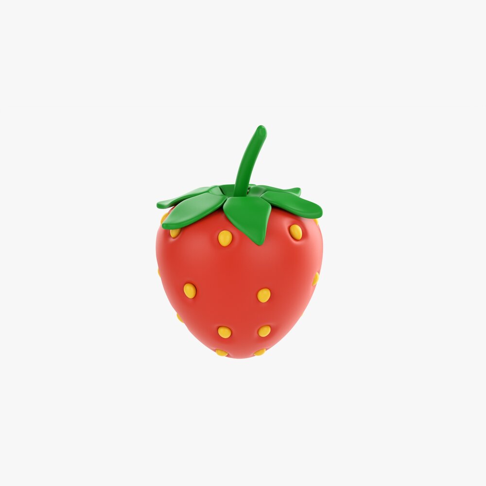 Stylized Strawberry 3D model - Download Fruit on 3DModels.org