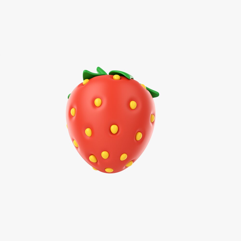 Stylized Strawberry 3D model - Download Fruit on 3DModels.org