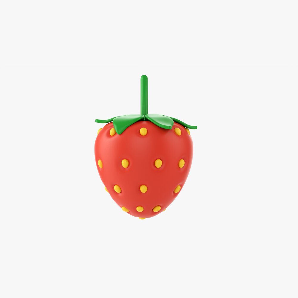 Stylized Strawberry 3D model - Download Fruit on 3DModels.org