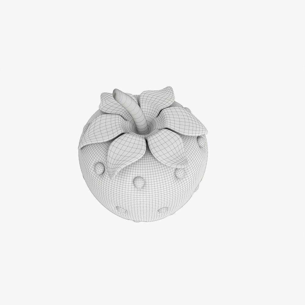 Stylized Strawberry 3D model - Download Fruit on 3DModels.org