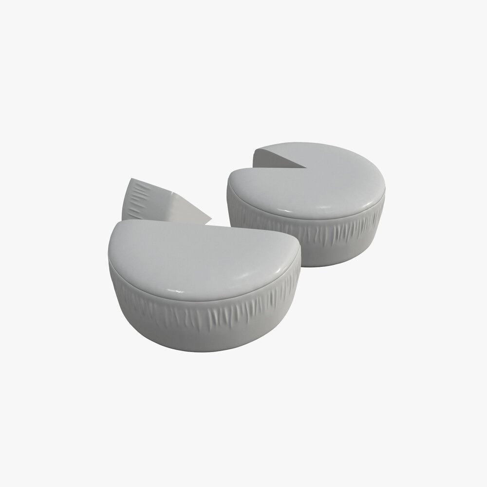 Wheel of Aged Cheese with Sliced Portions 3D model - Download Dairy ...