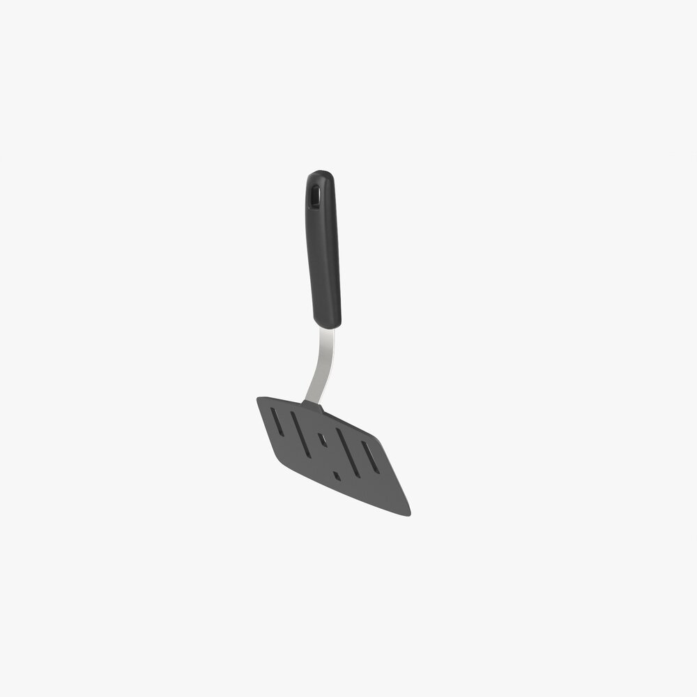 Espátula Ancha Con Ranuras Para Cocina Modelo 3D - Descargar Vajilla on ...