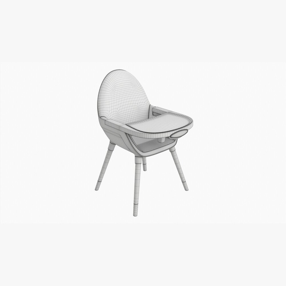 Babylo Baby Chair With Table 3D model - Download Chair on 3DModels.org