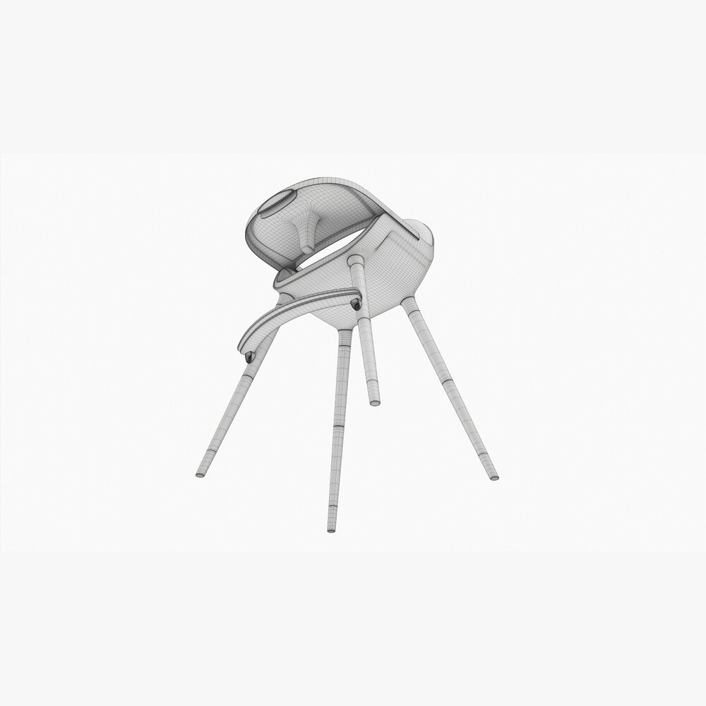 Babylo Baby Highchair With Table 3D model - Download Chair on 3DModels.org