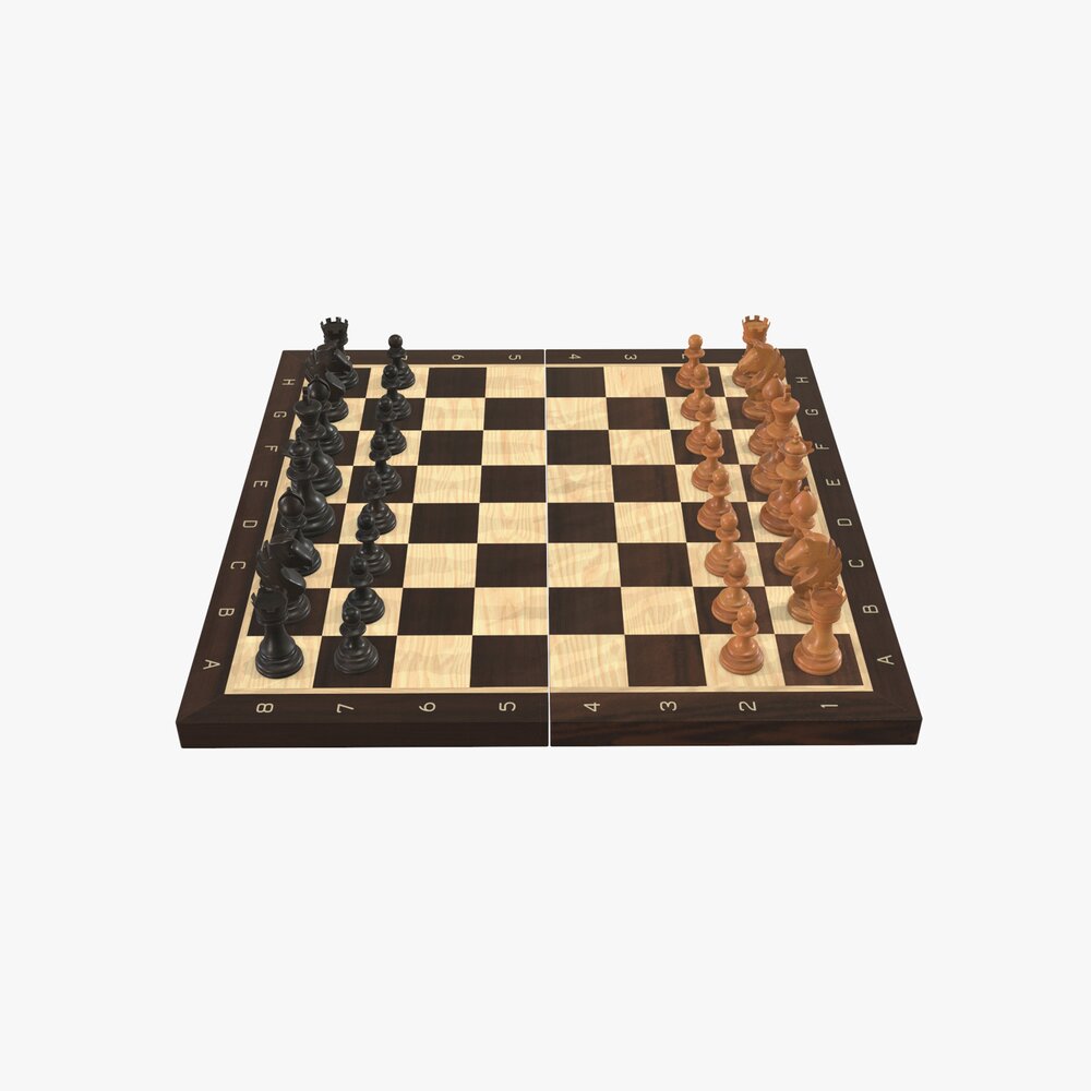 Chess Board Game Pieces 3D model - Download Toys on 3DModels.org