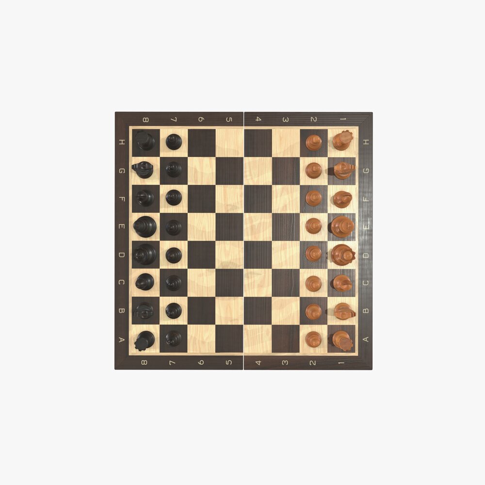 Chess Board Game Pieces 3D model - Download Toys on 3DModels.org