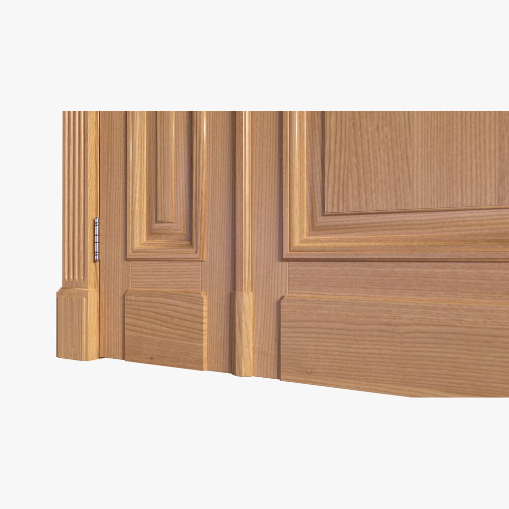 Classsic Door Double 03 3D model - Download Building components on ...
