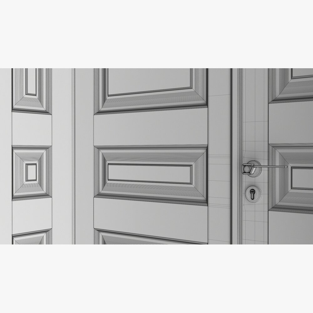 Classsic Door With Portal 01 Double 3D model - Download Building ...