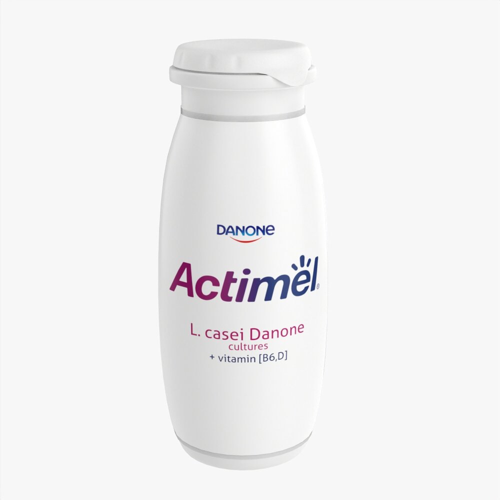 Danone Actimel Bottle 3D model - Download Bottles, Cans on 3DModels.org
