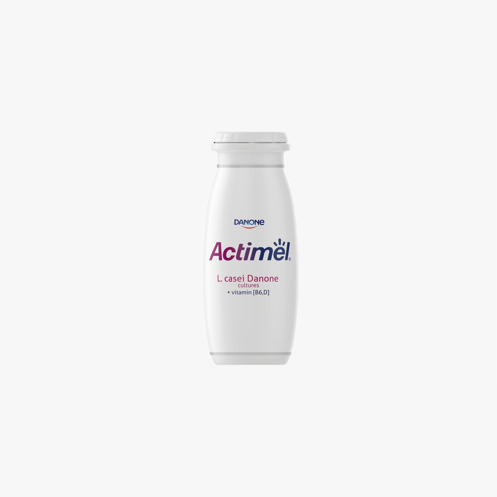 Danone Actimel Bottle 3D model - Download Bottles, Cans on 3DModels.org