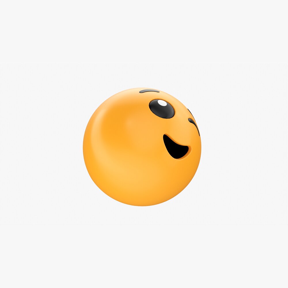 Emoji Guiñando un Ojo Modelo 3D - Descargar Símbolos on 3DModels.org