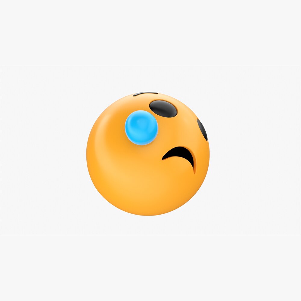 Emoji 053 Crying With Tear 3D model - Download Symbols on 3DModels.org