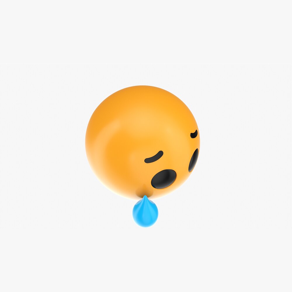 Emoji 072 Crying With Tear 3D model - Download Symbols on 3DModels.org