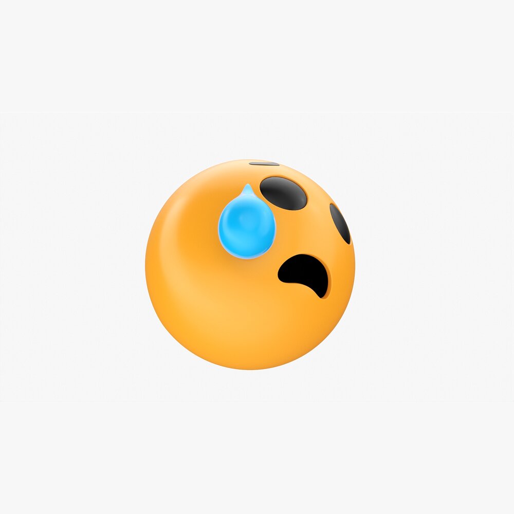 Emoji 072 Crying With Tear 3D model - Download Symbols on 3DModels.org