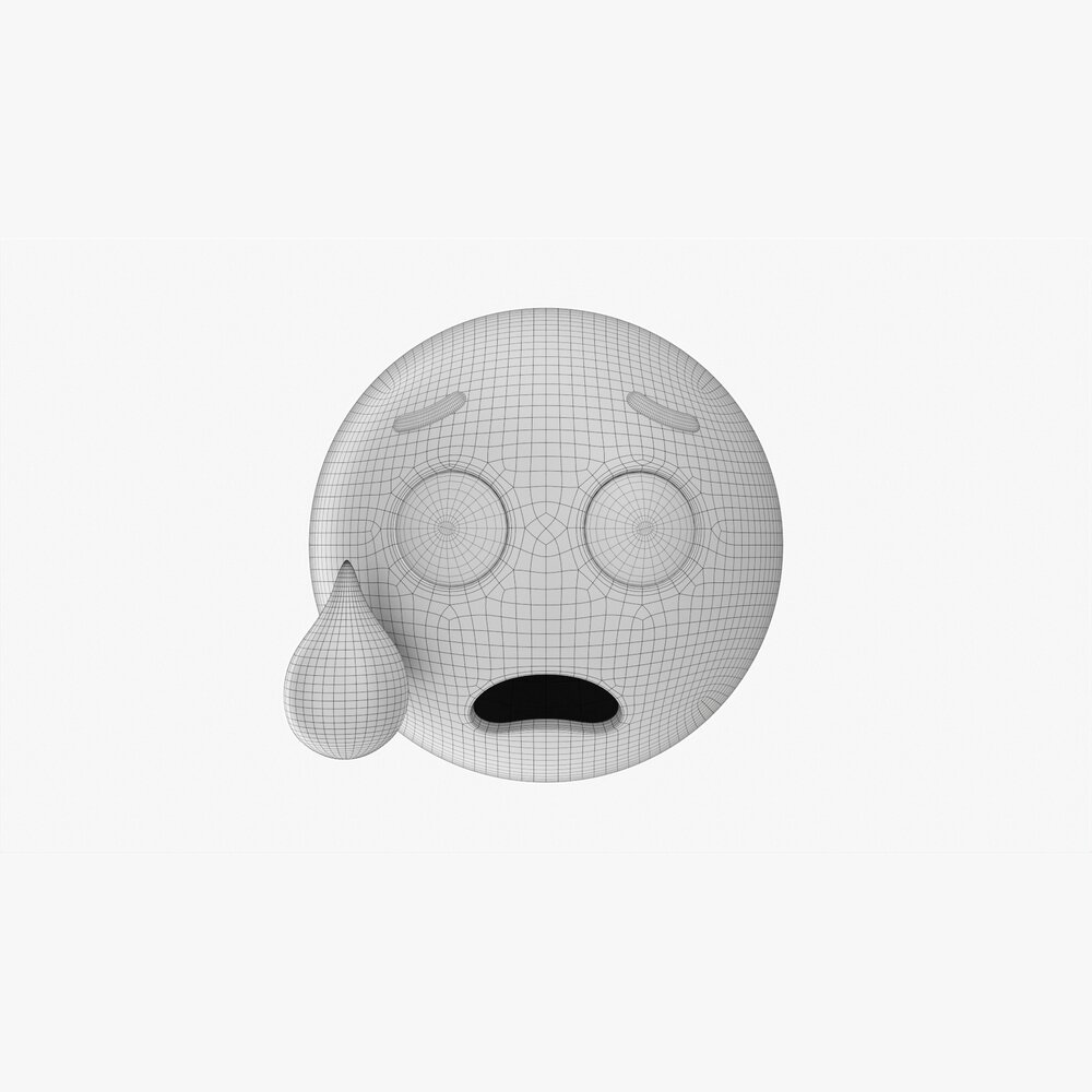 Emoji 072 Crying With Tear 3D model - Download Symbols on 3DModels.org