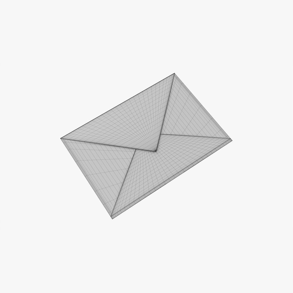 Envelope Mockup 05 White V2 3D model - Download Stationery on 3DModels.org