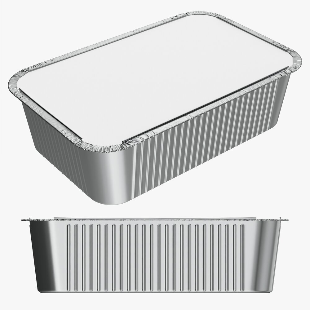 Food Foil Tray 02 3D model - Download Mockup on 3DModels.org